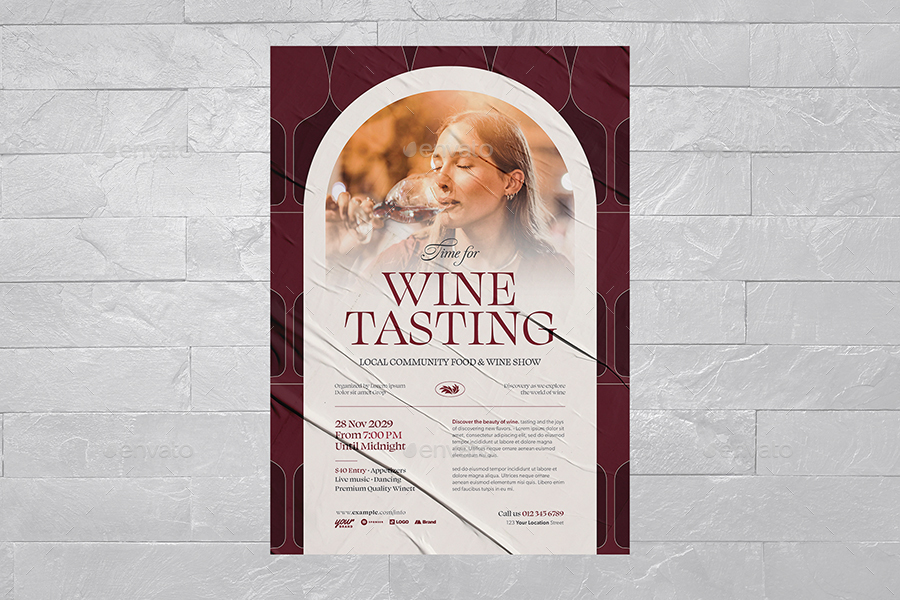 Wine Flyer Template, Print Templates | GraphicRiver