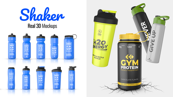 Shaker Real 3D Mockups, After Effects Project Files | VideoHive