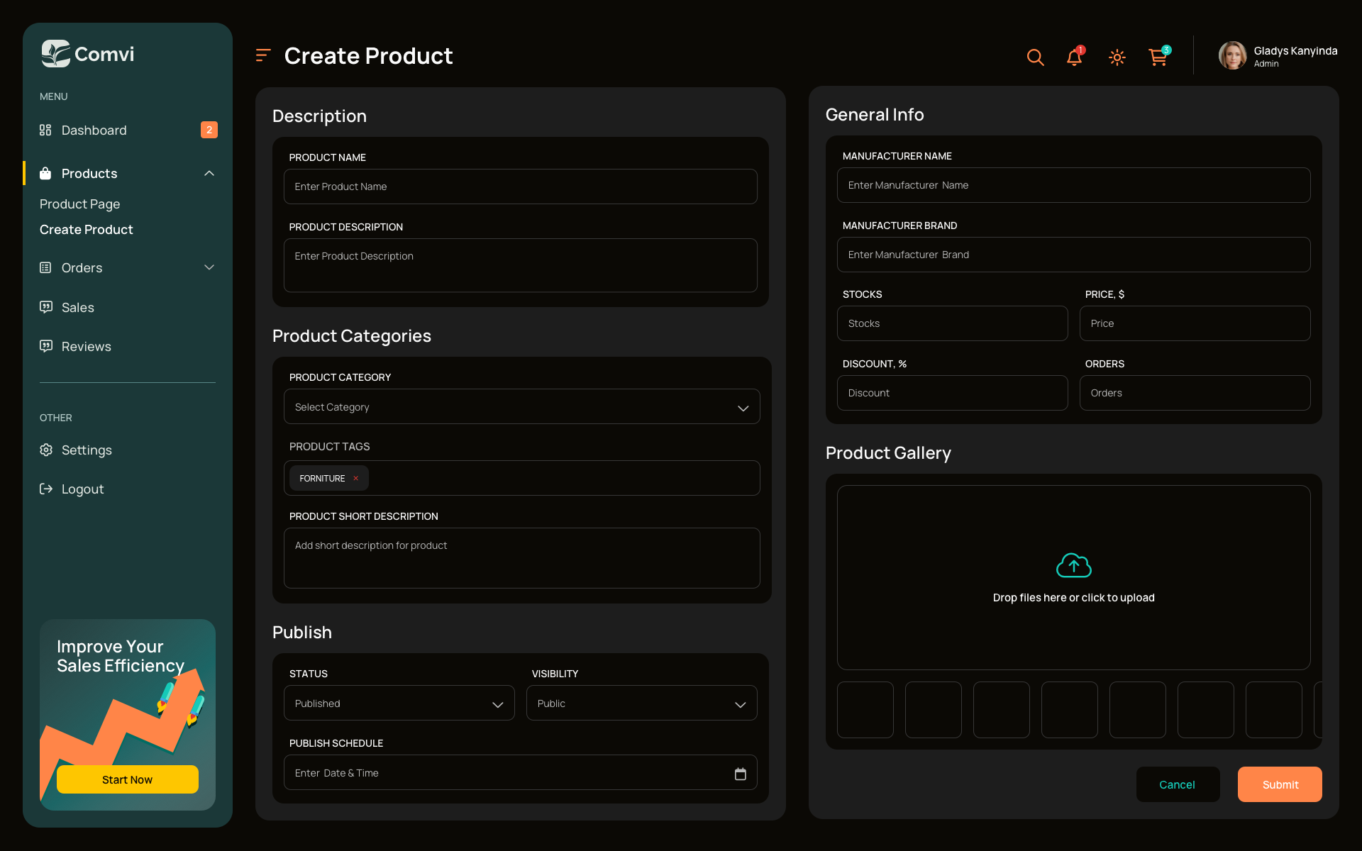 Comvi – Sales Analytics Dashboard for Sketch by merkulove | ThemeForest