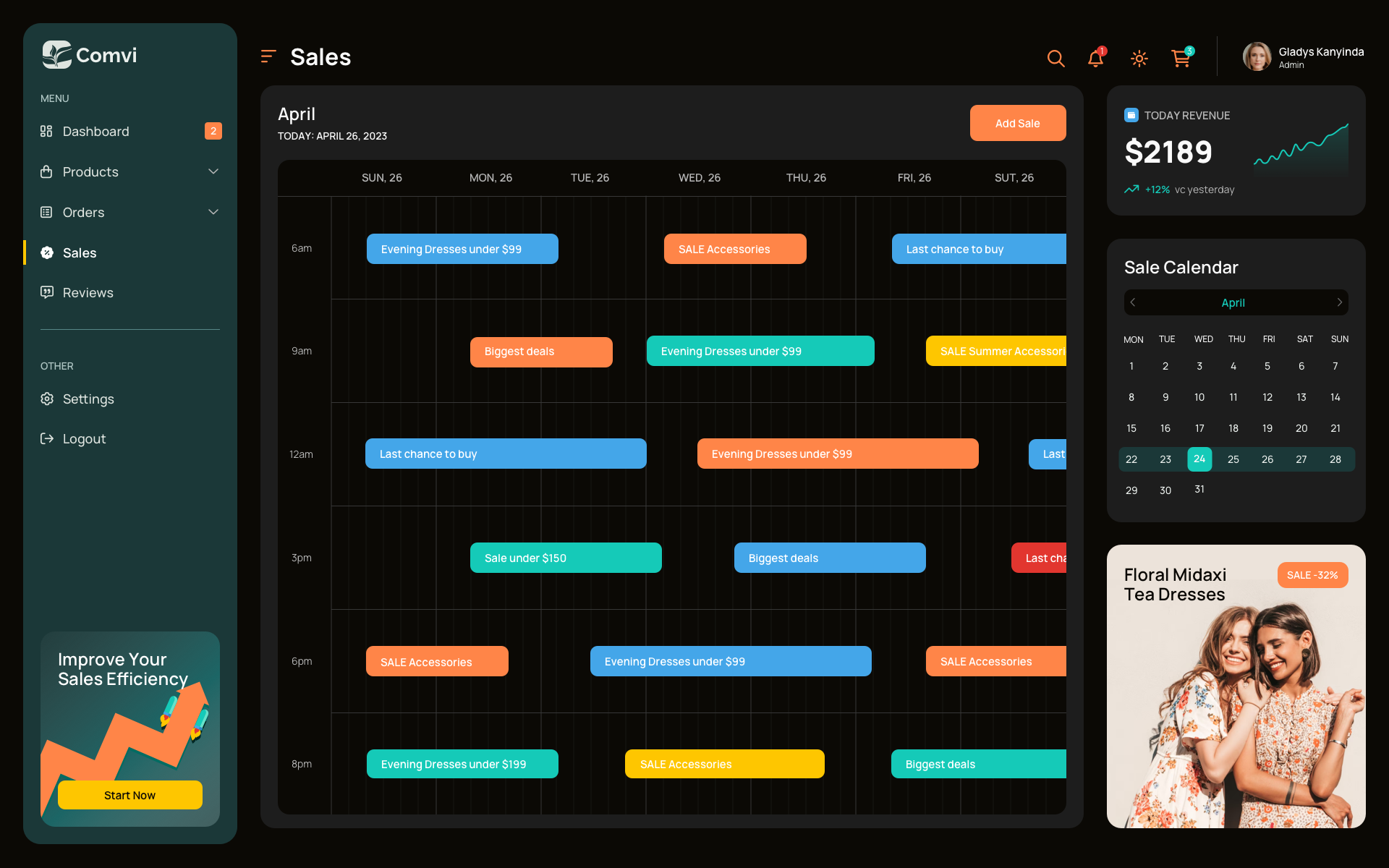 Comvi – Sales Analytics Dashboard for Sketch by merkulove | ThemeForest