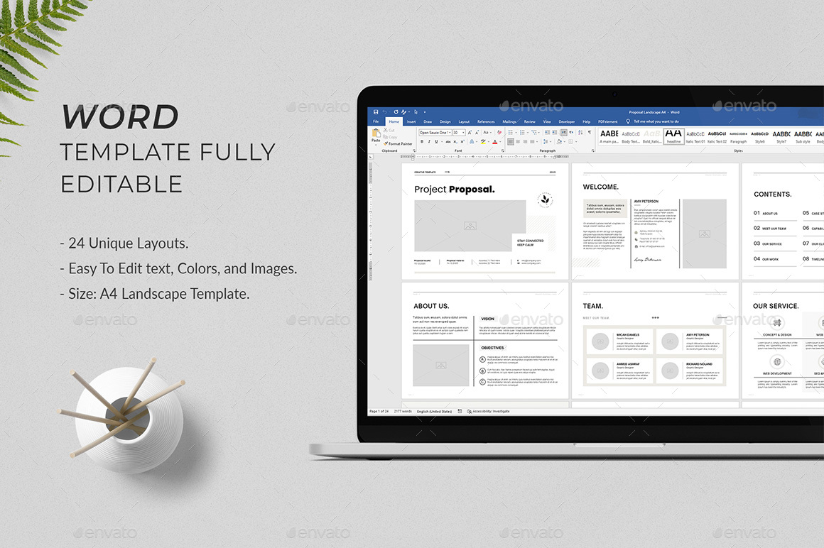Project Proposal | Word & InDesign, Print Templates | GraphicRiver
