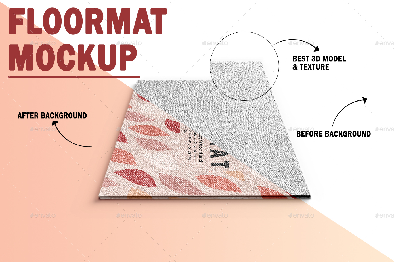 Doormat Mockup - Floor Welcome Mat Mockup Set, Graphics | GraphicRiver