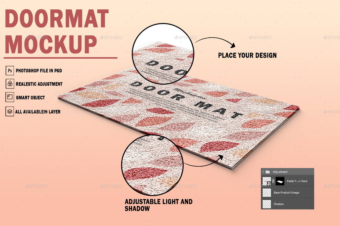 Doormat Mockup - Floor Welcome Mat Mockup Set, Graphics | GraphicRiver