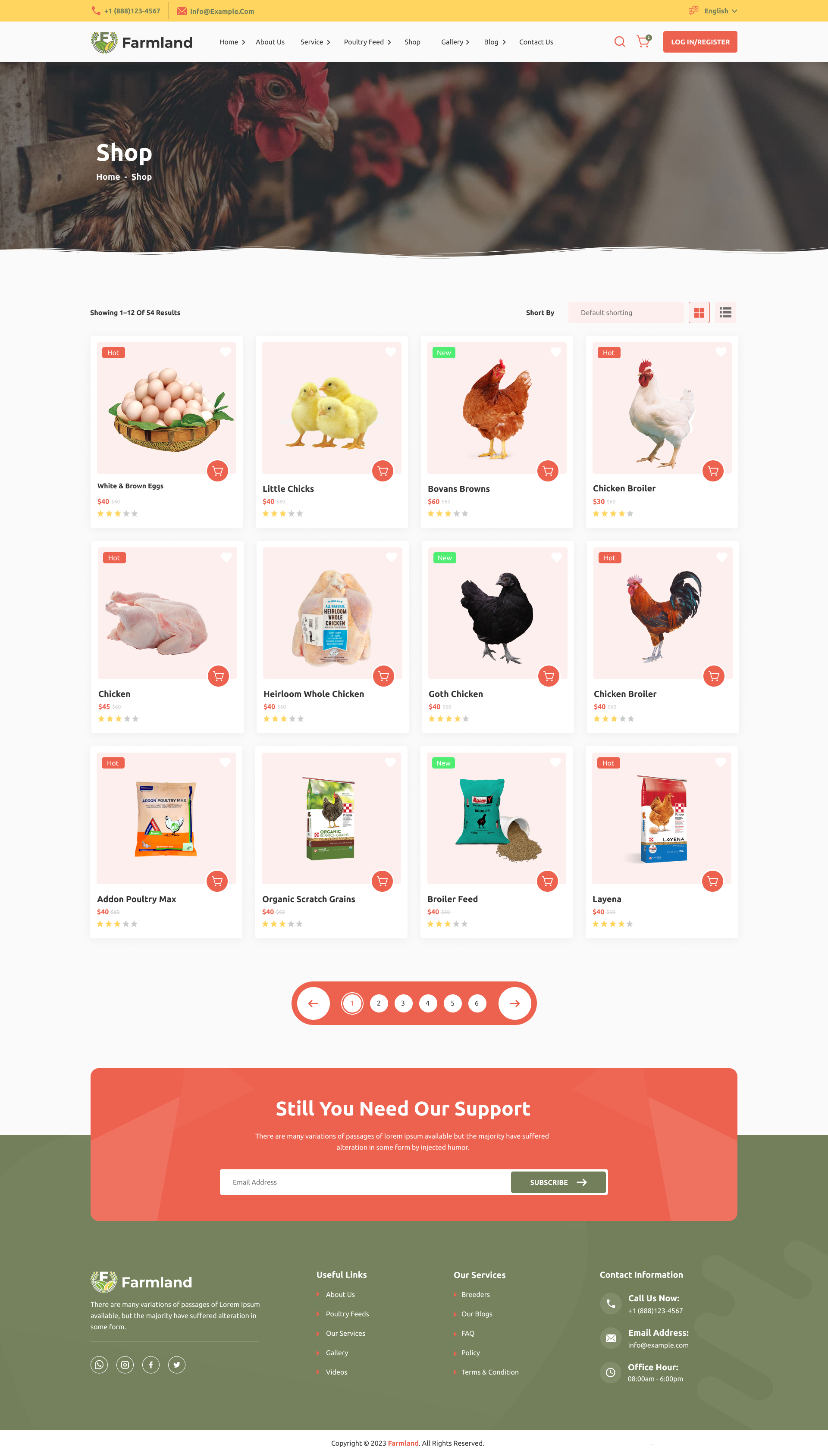 Farmland - Agriculture & Poultry Farm Figma Template by webstrot ...