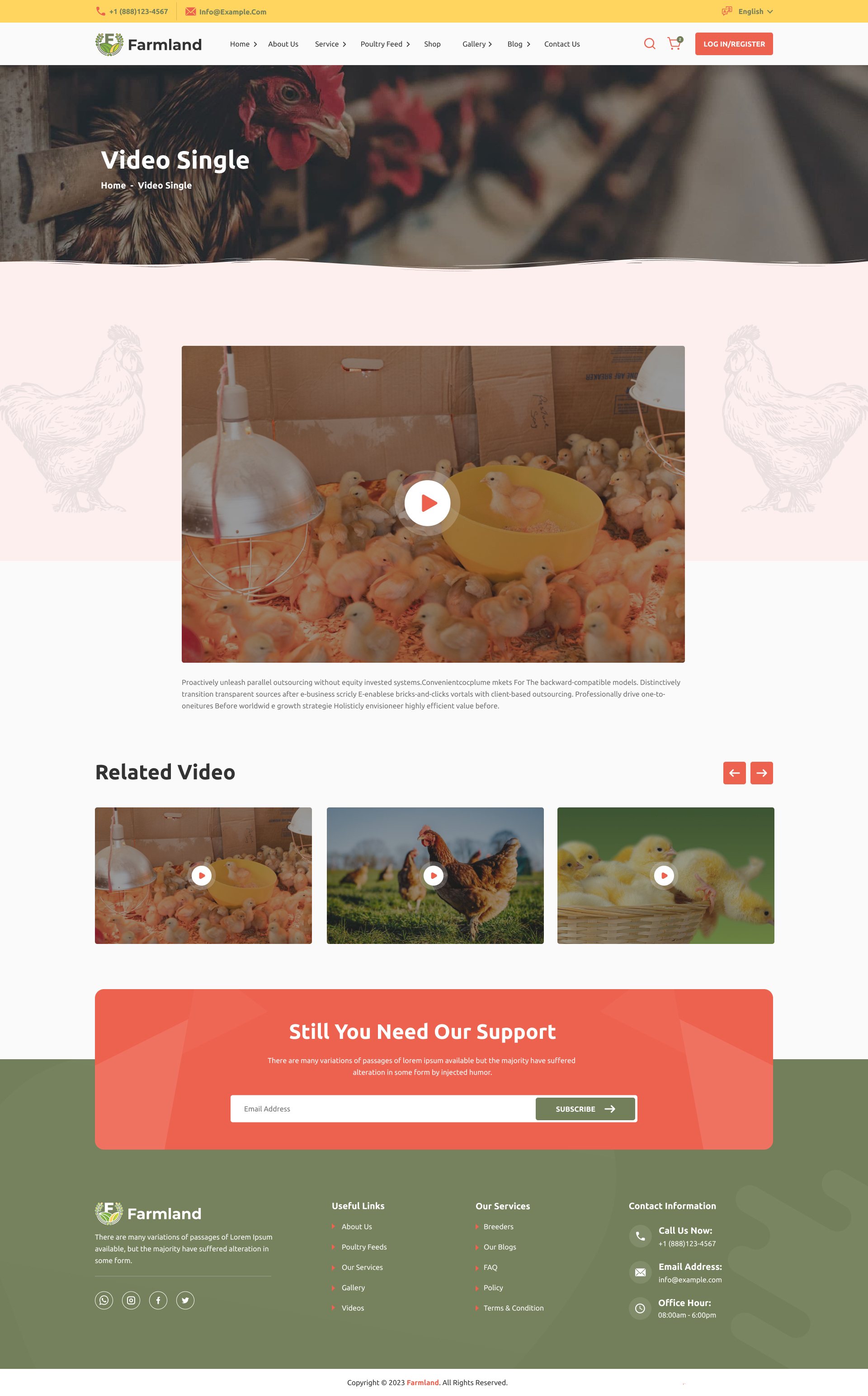 Farmland - Agriculture & Poultry Farm Figma Template by webstrot ...