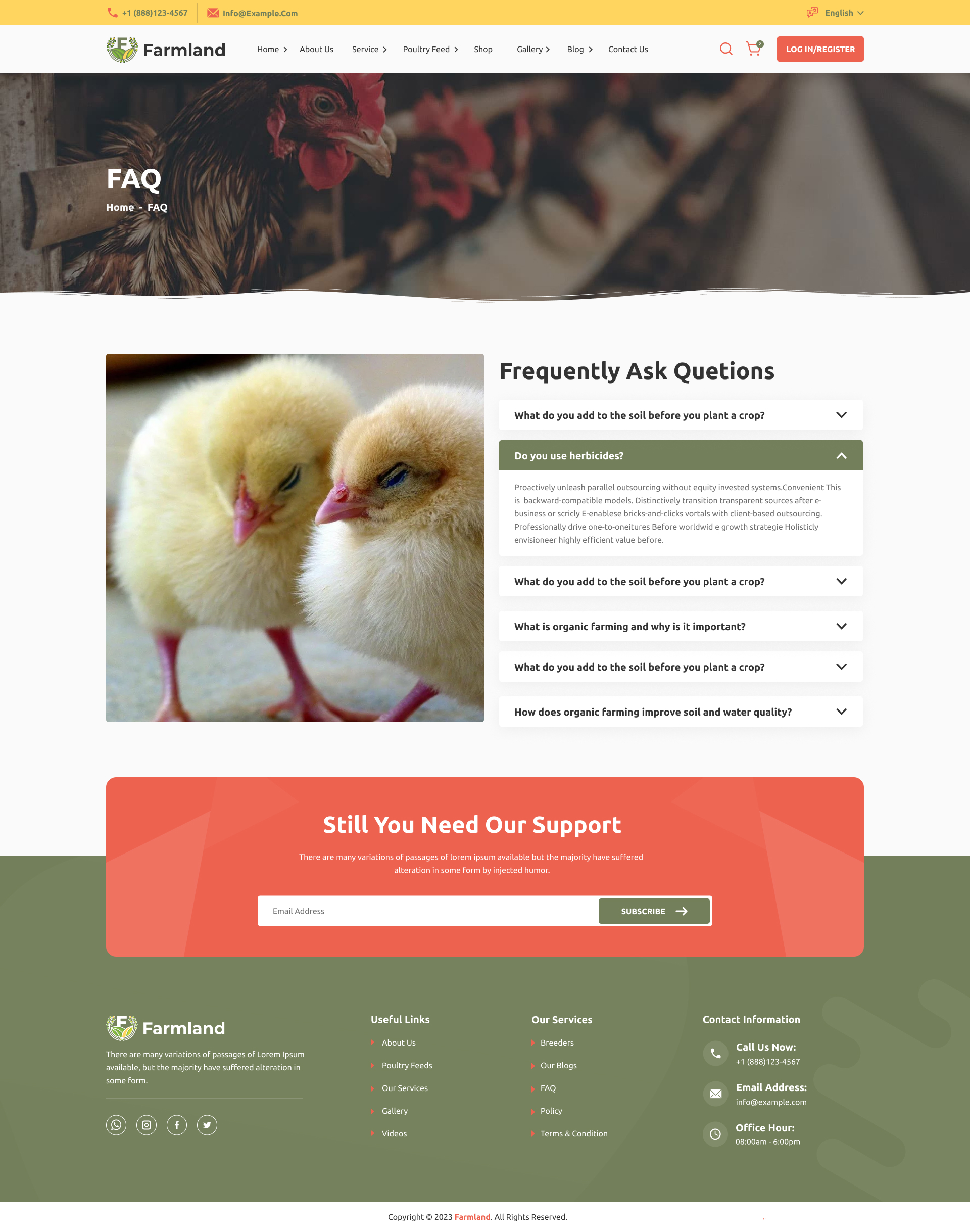 Farmland - Agriculture & Poultry Farm Figma Template by webstrot ...