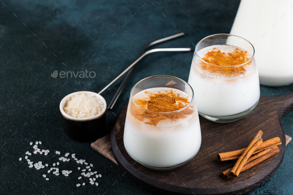 Delicious Horchata. Rice water. Valencian Horchata made with rice ...