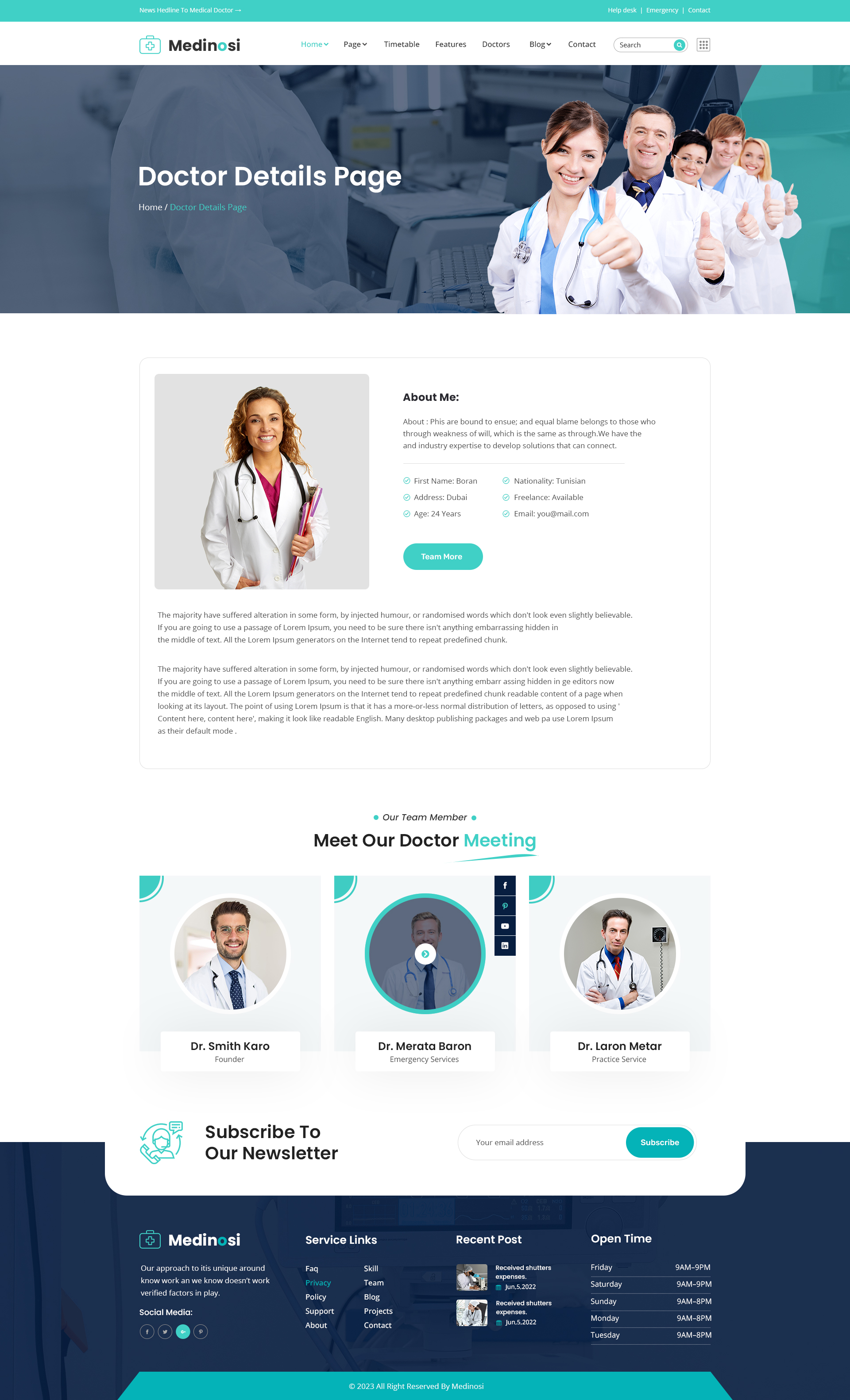 Medinosi – Health & Medical PSD Template by ordainIT | ThemeForest
