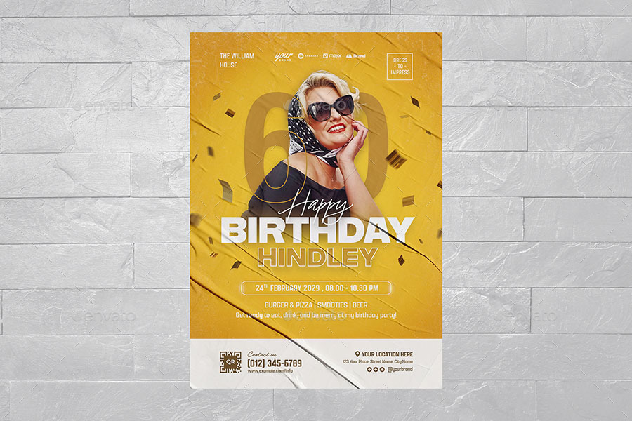 Birthday Flyer Template, Print Templates | GraphicRiver