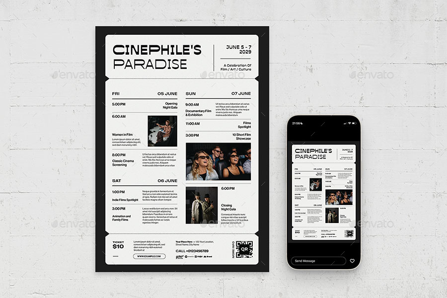 Schedule Flyer Template, Print Templates | GraphicRiver