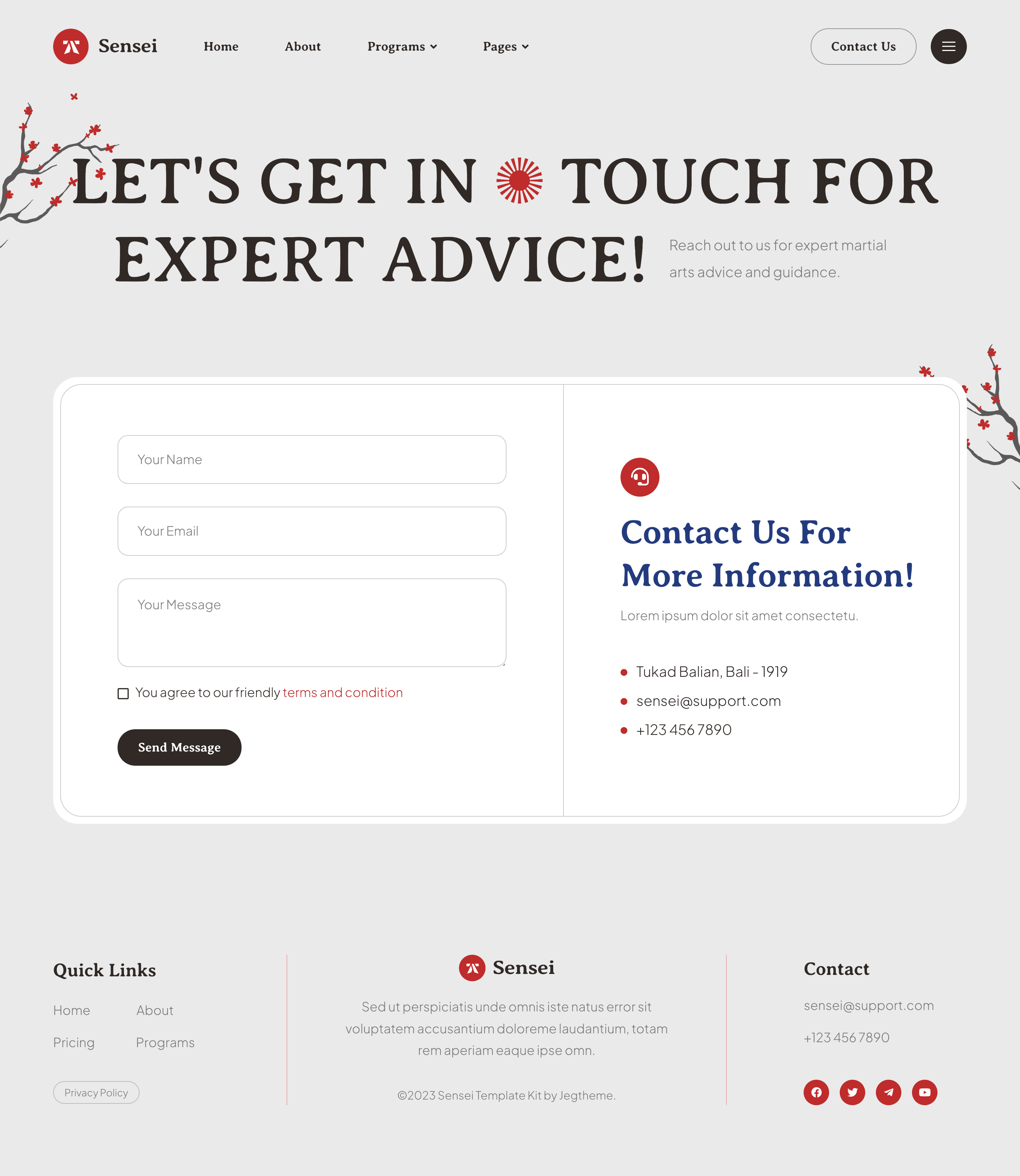 Sensei – Martial Arts Club & Trainer Elementor Template Kit by jegtheme
