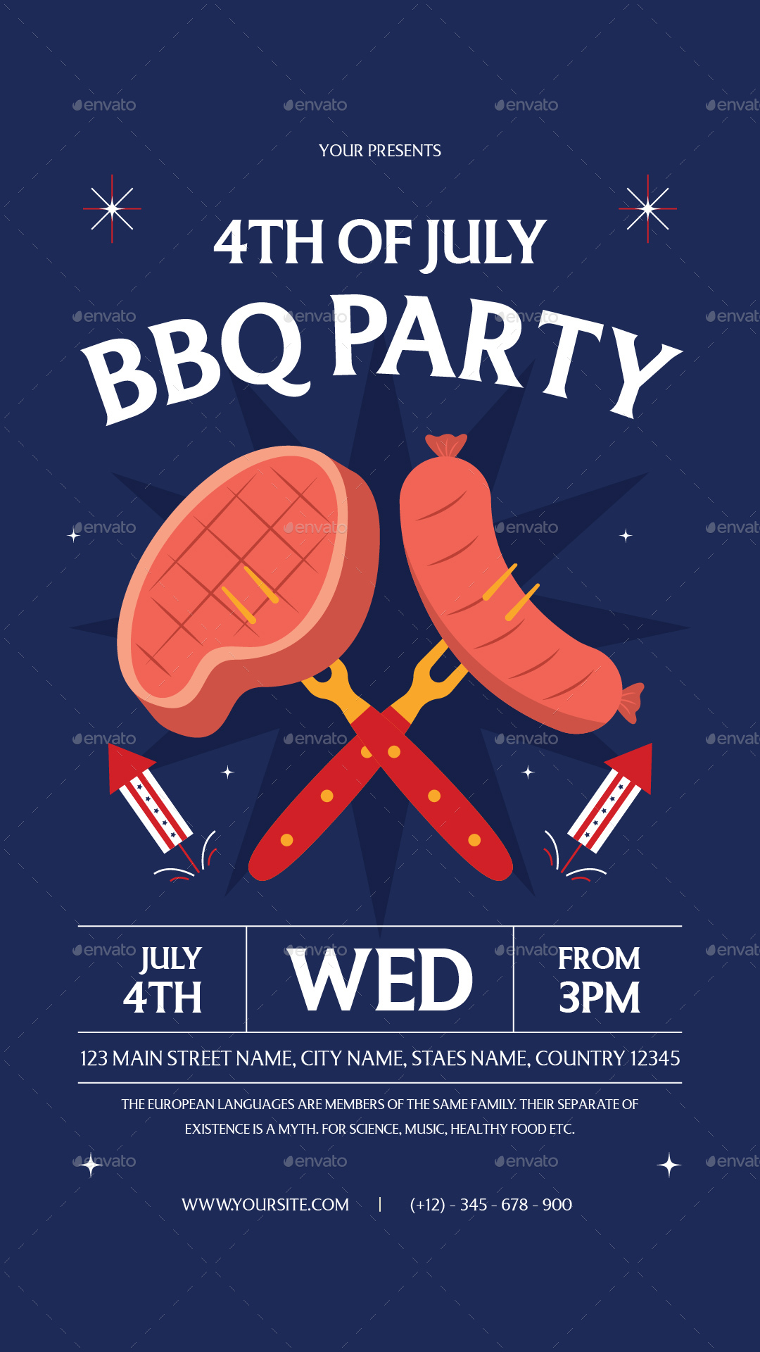 4th of July Event Flyer, Print Templates | GraphicRiver