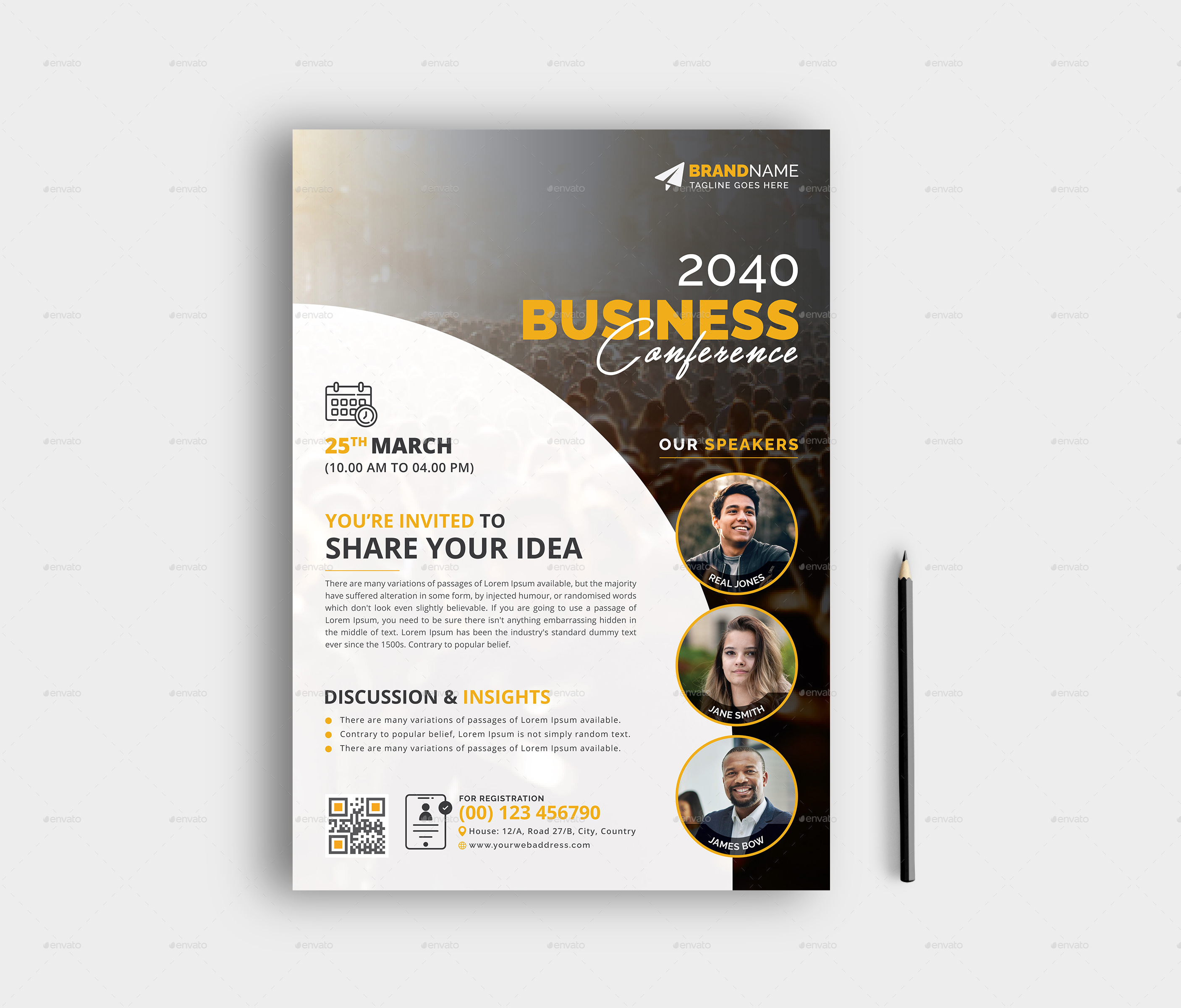 Conference Flyer & Postcard Bundle, Print Templates | GraphicRiver