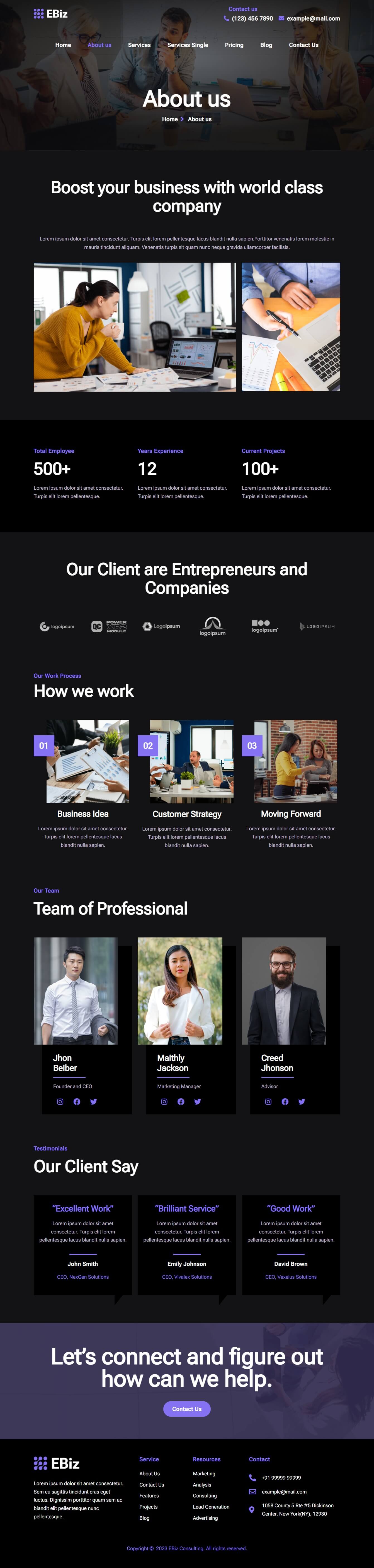 Ebiz - Corporate Business Elementor Pro Template Kit by awaiken ...