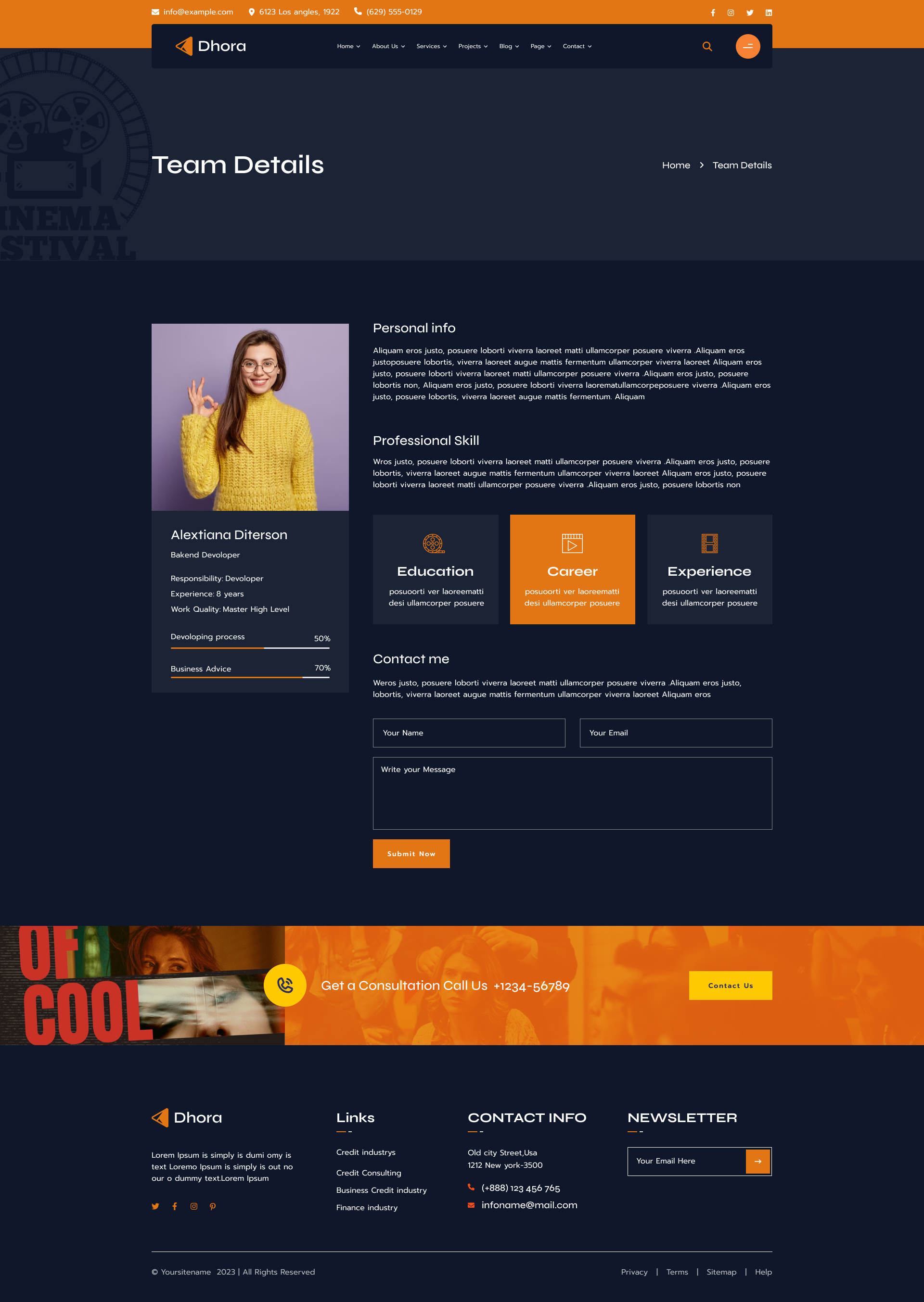 Dhora - Movie Studio & Filmmaker Figma Template by Theme_Pure | ThemeForest