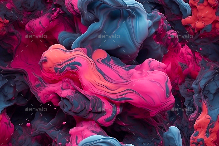 3D Ink Drops in Water Seamless Textures, Graphics | GraphicRiver