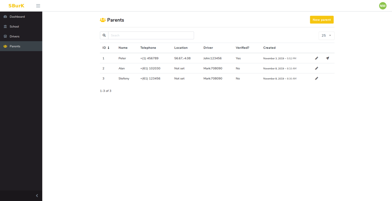SBurK - School Bus Tracker - Two Android Apps + Backend + Admin panels - SaaS by CreativeAppsDev