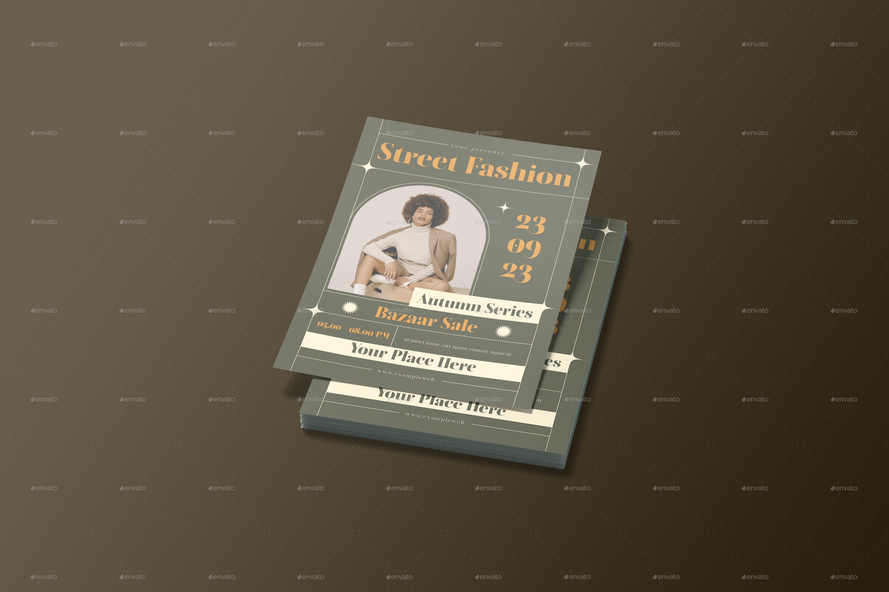 Boho Autumn Bazaar Sale Flyer by twhcollective | GraphicRiver