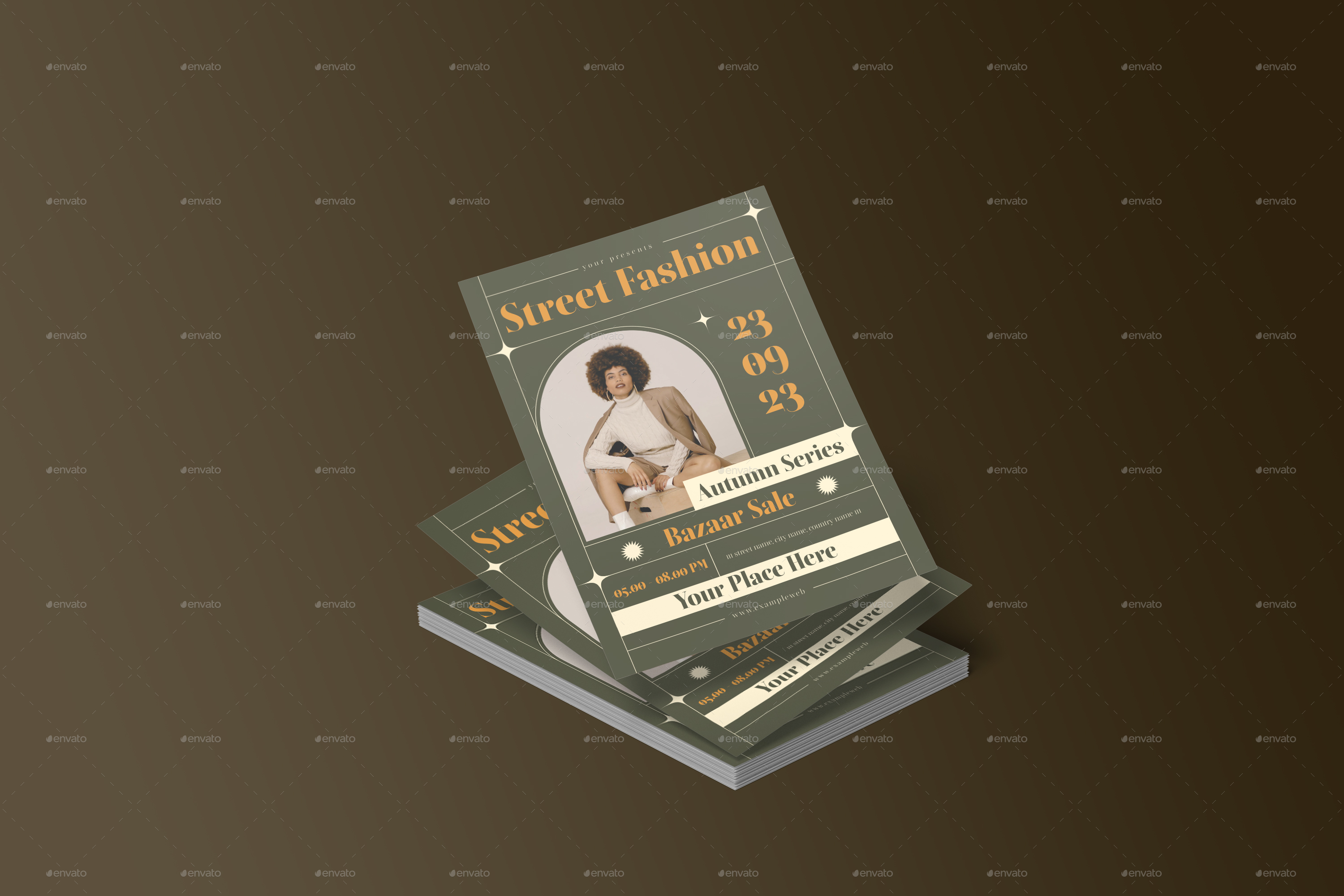 Boho Autumn Bazaar Sale Flyer by twhcollective | GraphicRiver