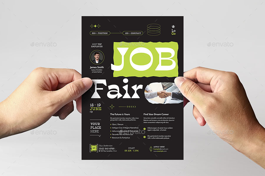 Job Fair Recruitment Flyer Template, Print Templates | GraphicRiver