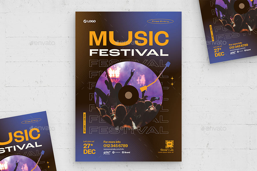 Music Event Flyer Template, Print Templates | GraphicRiver