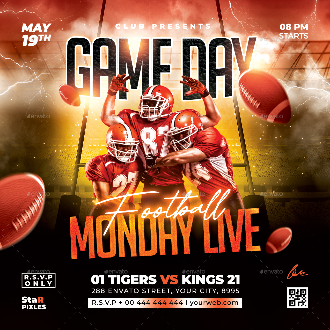 Football Flyer, Print Templates | GraphicRiver