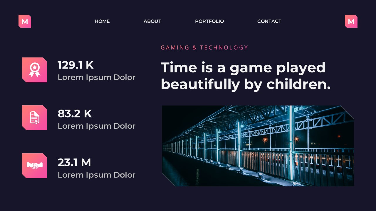 Gamex - Gaming & Technology Google Slides Template, Presentation Templates