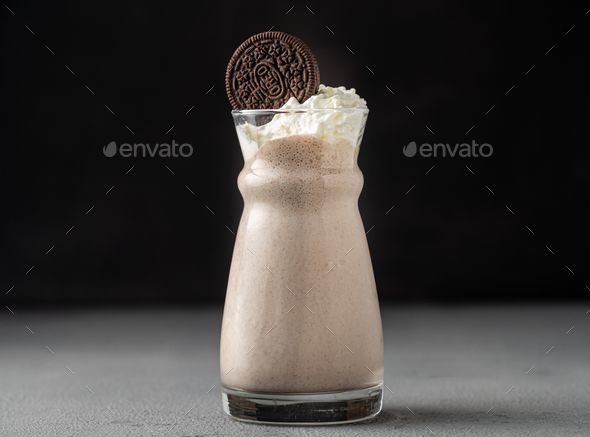 Oreo milk shake on a glass cup Stock Photo by wirestock | PhotoDune