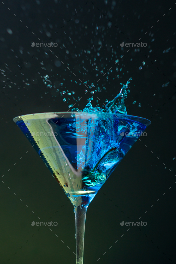 cocktail with different flavors and colors with splash effect Stock ...