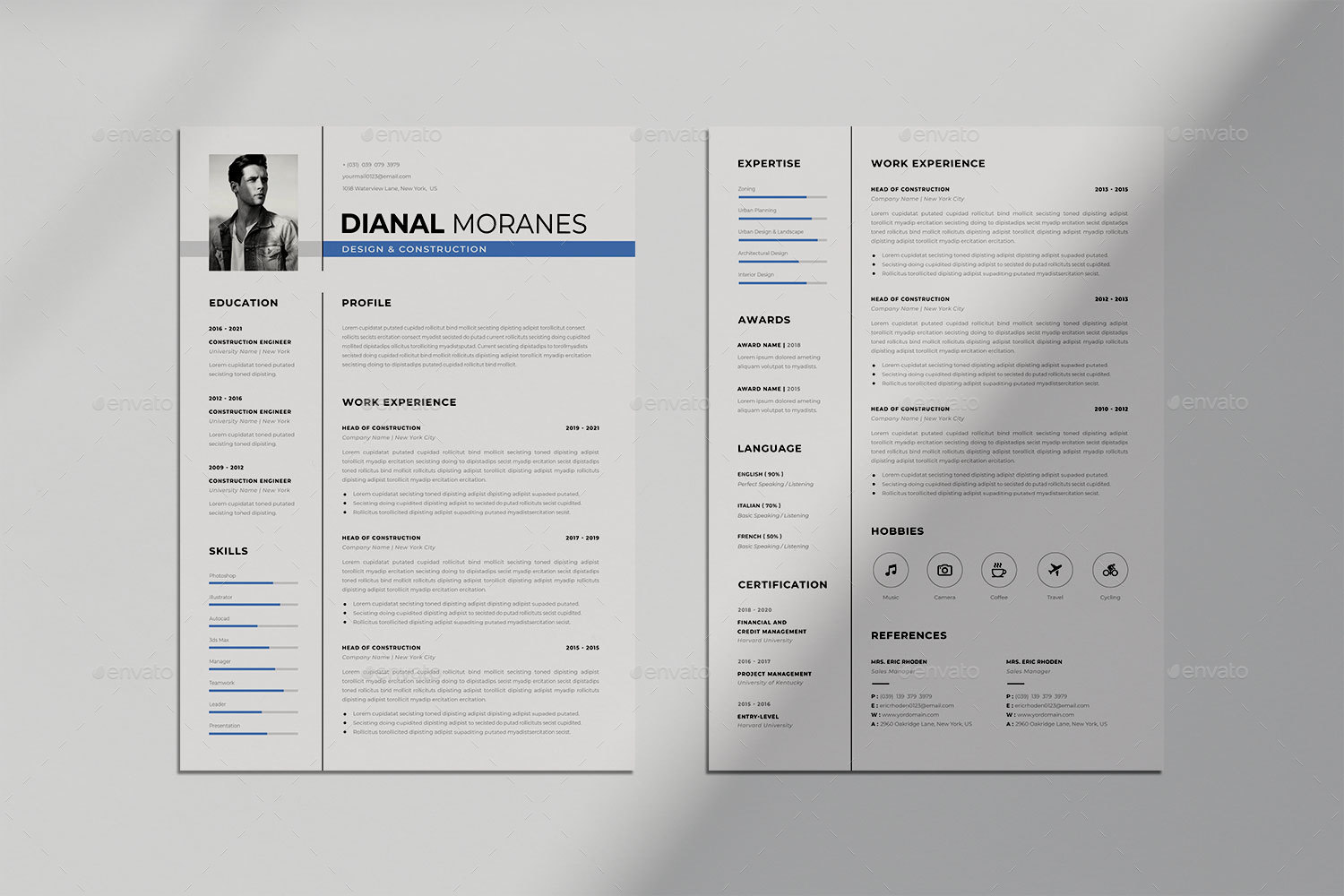 Resume Word Template, Print Templates | GraphicRiver