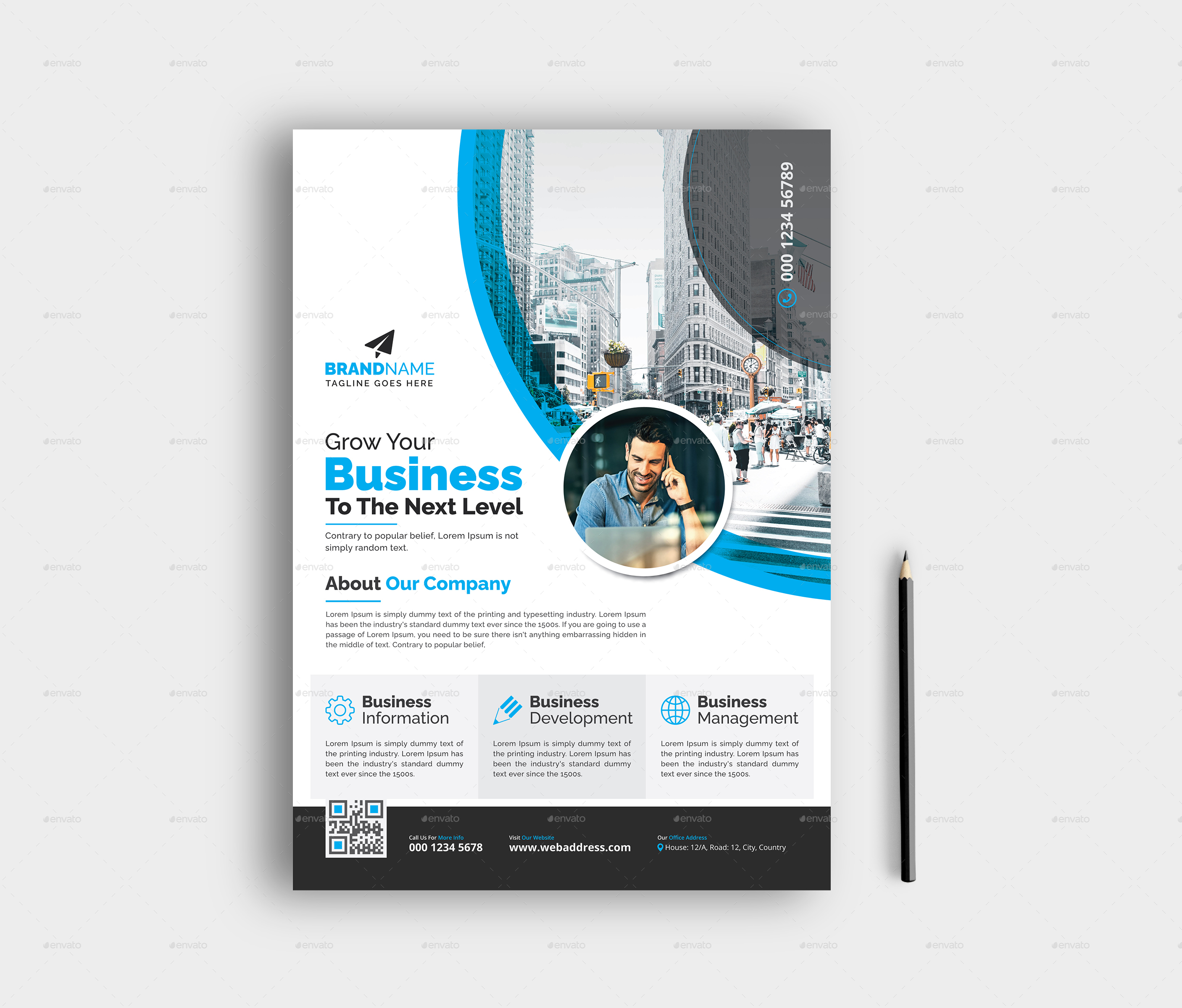 Corporate Flyer & Roll Up Banner Bundle, Print Templates | GraphicRiver