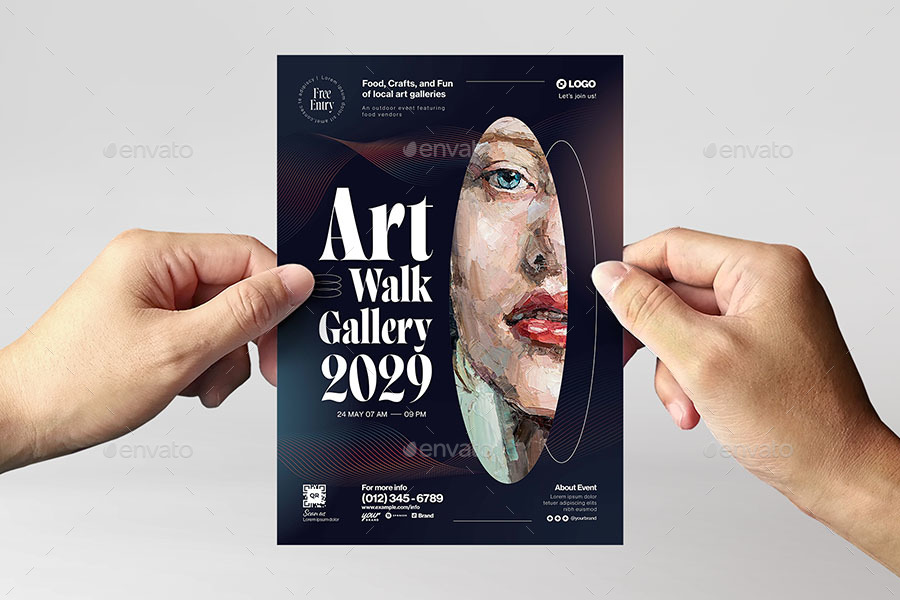 Art Gallery Flyer Template, Print Templates | GraphicRiver