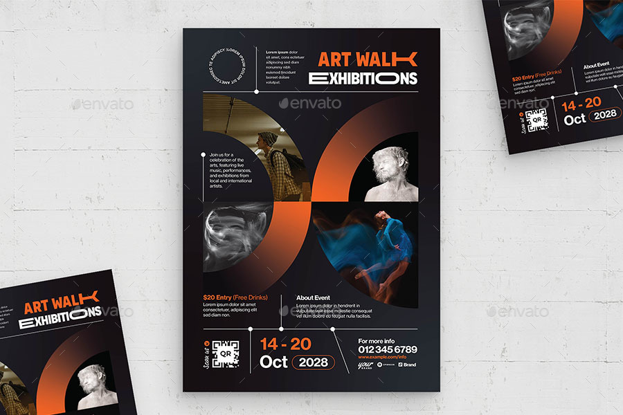 Art Exhibition Flyer Template, Print Templates | GraphicRiver