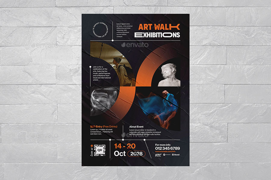 Art Exhibition Flyer Template, Print Templates | GraphicRiver