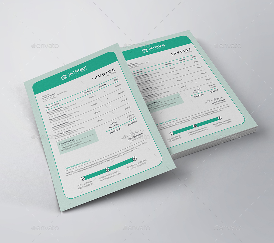 Modern Invoice, Print Templates | GraphicRiver