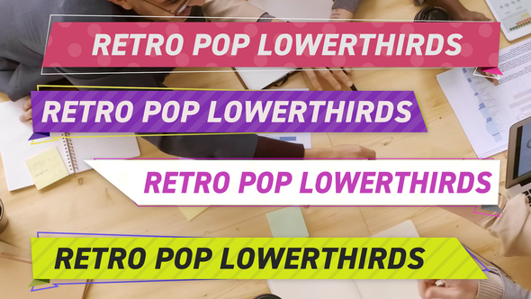 Retro Pop Lower Thirds, After Effects Project Files | VideoHive