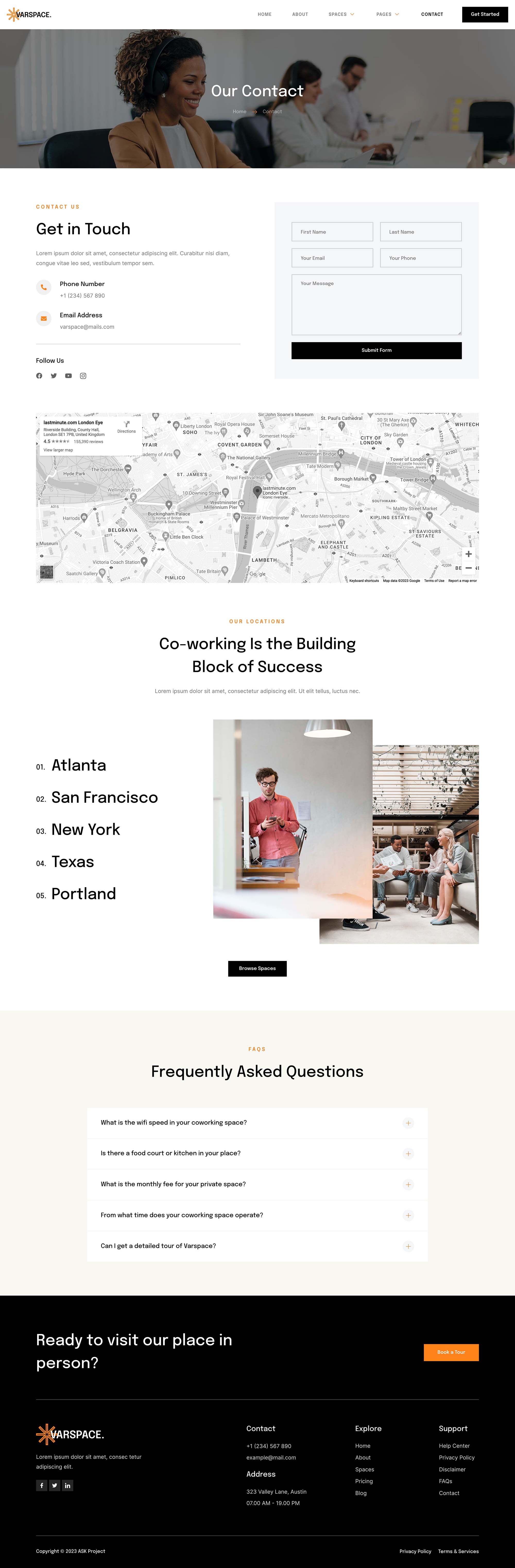 Varspace - Coworking Space Elementor Template Kit by askproject | ThemeForest