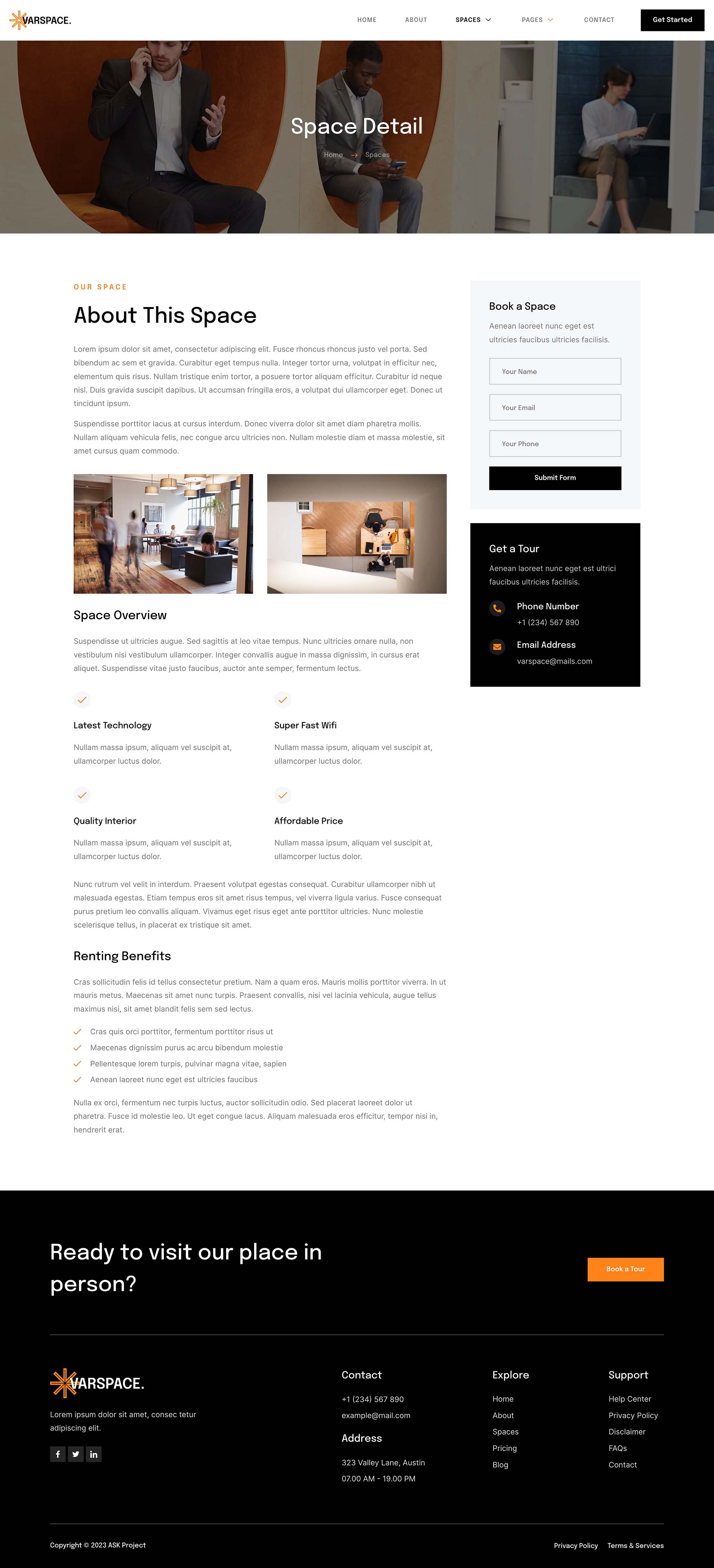 Varspace - Coworking Space Elementor Template Kit by askproject | ThemeForest