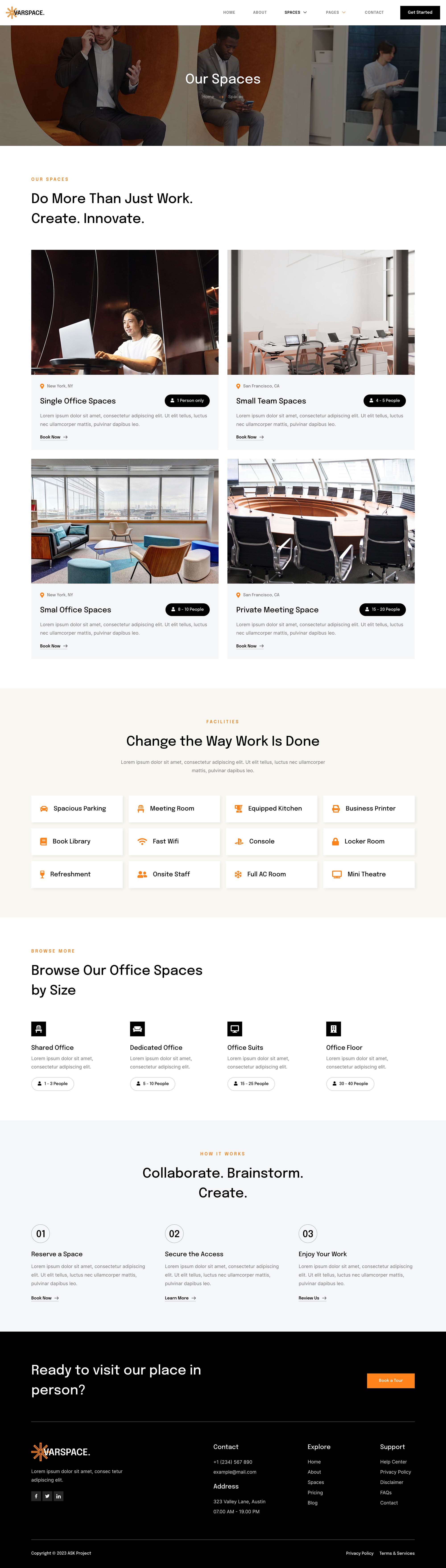Varspace - Coworking Space Elementor Template Kit by askproject | ThemeForest