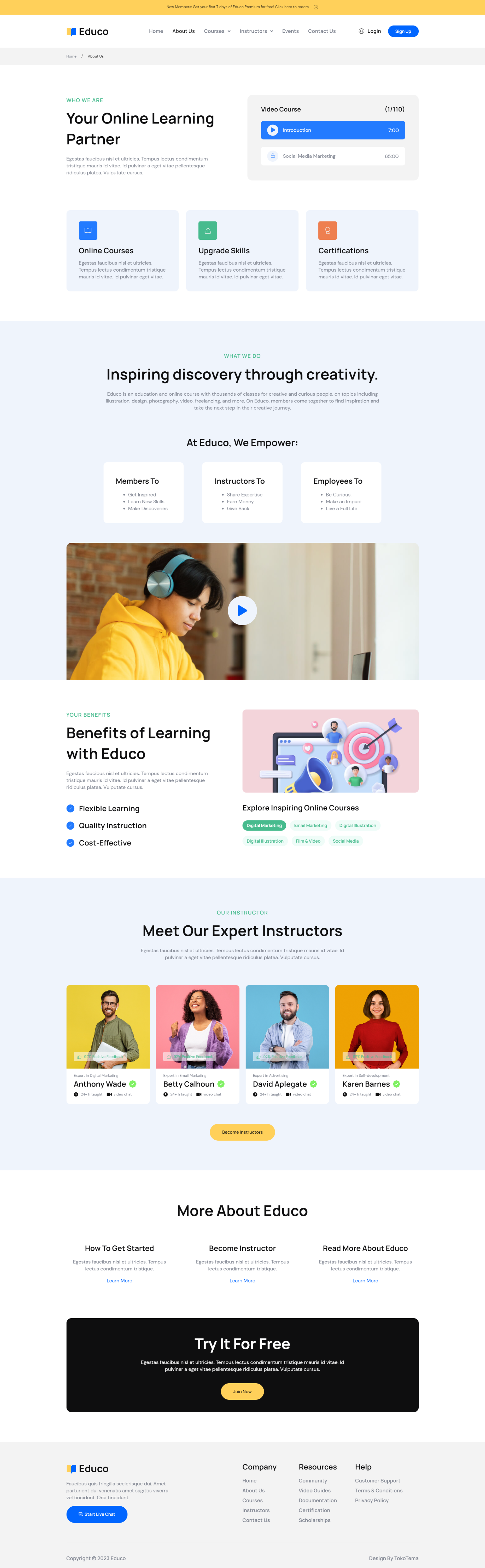 Educo - Education & Online Course Elementor Template Kit by Tokotema
