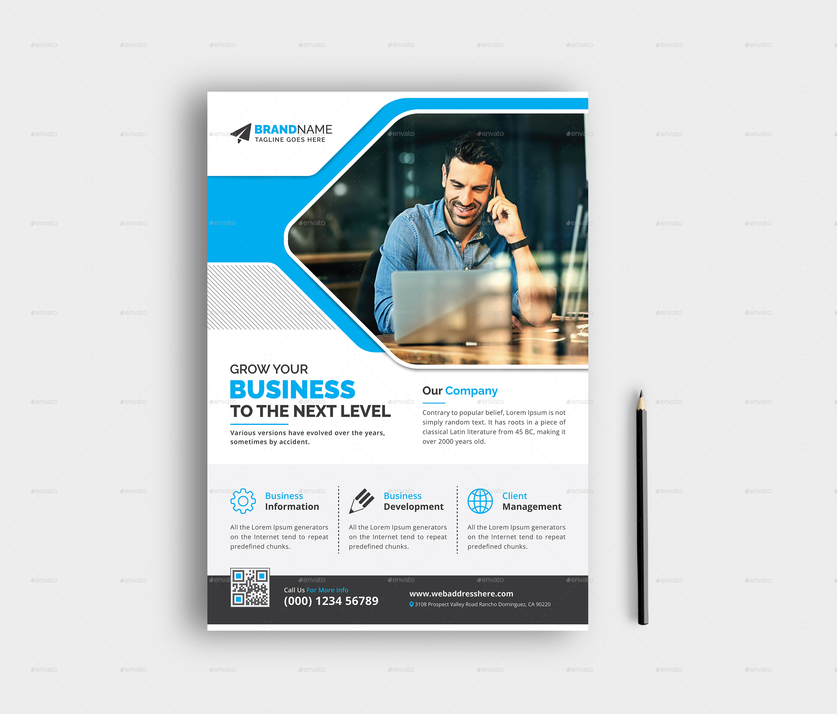 Corporate Flyer & Roll Up Banner Bundle, Print Templates | GraphicRiver