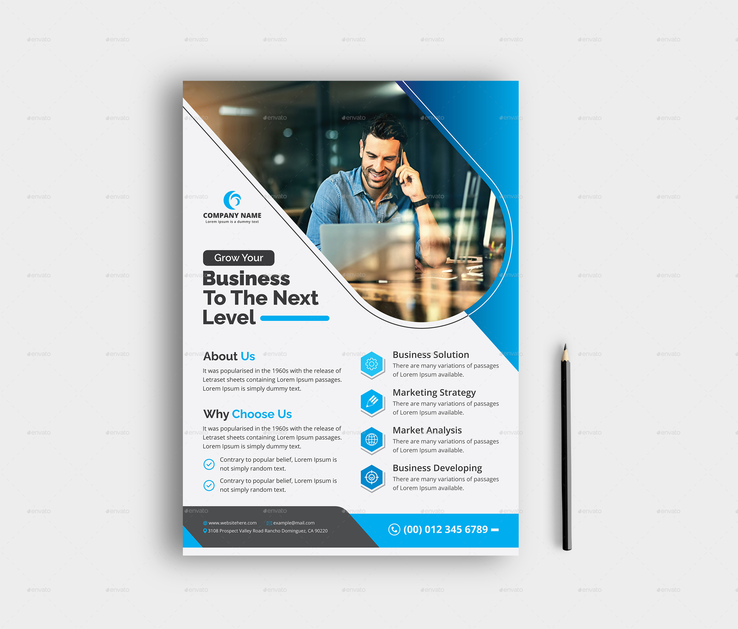 Corporate Flyer & Roll Up Banner Bundle, Print Templates | GraphicRiver