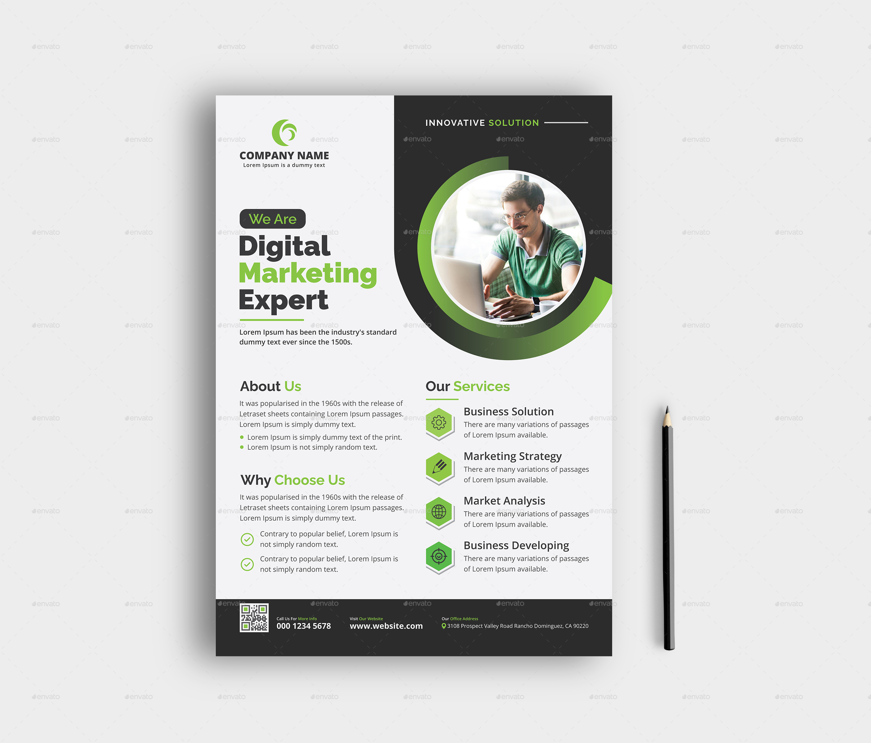 Corporate Flyer & Roll Up Banner Bundle, Print Templates | GraphicRiver