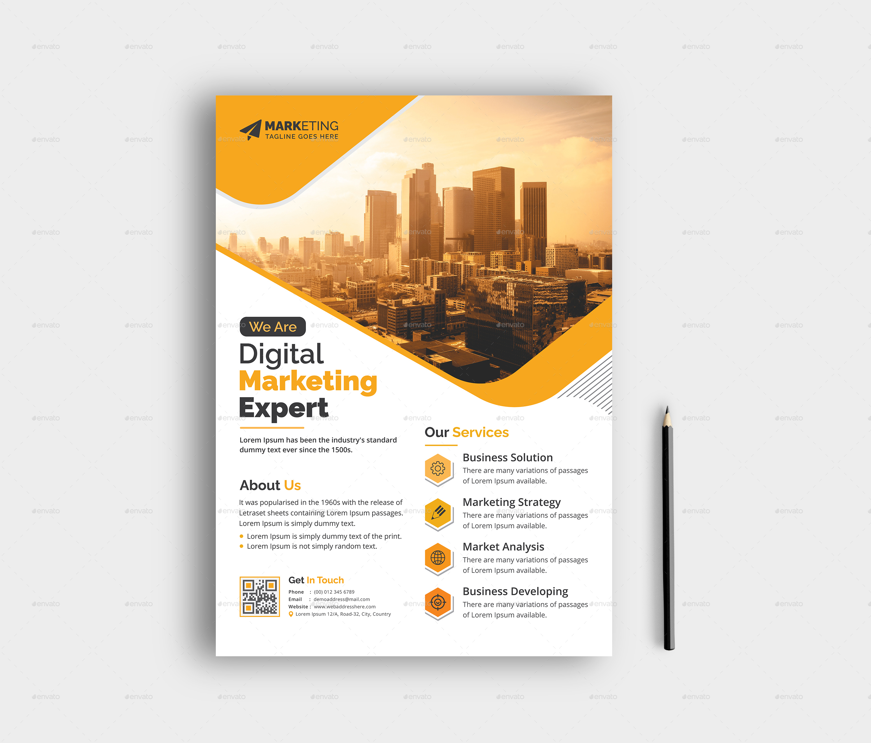 Corporate Flyer & Roll Up Banner Bundle, Print Templates | GraphicRiver