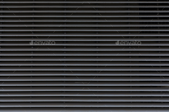 Gray galvanized thin layers of metal panels, horizontal pattern on gate ...