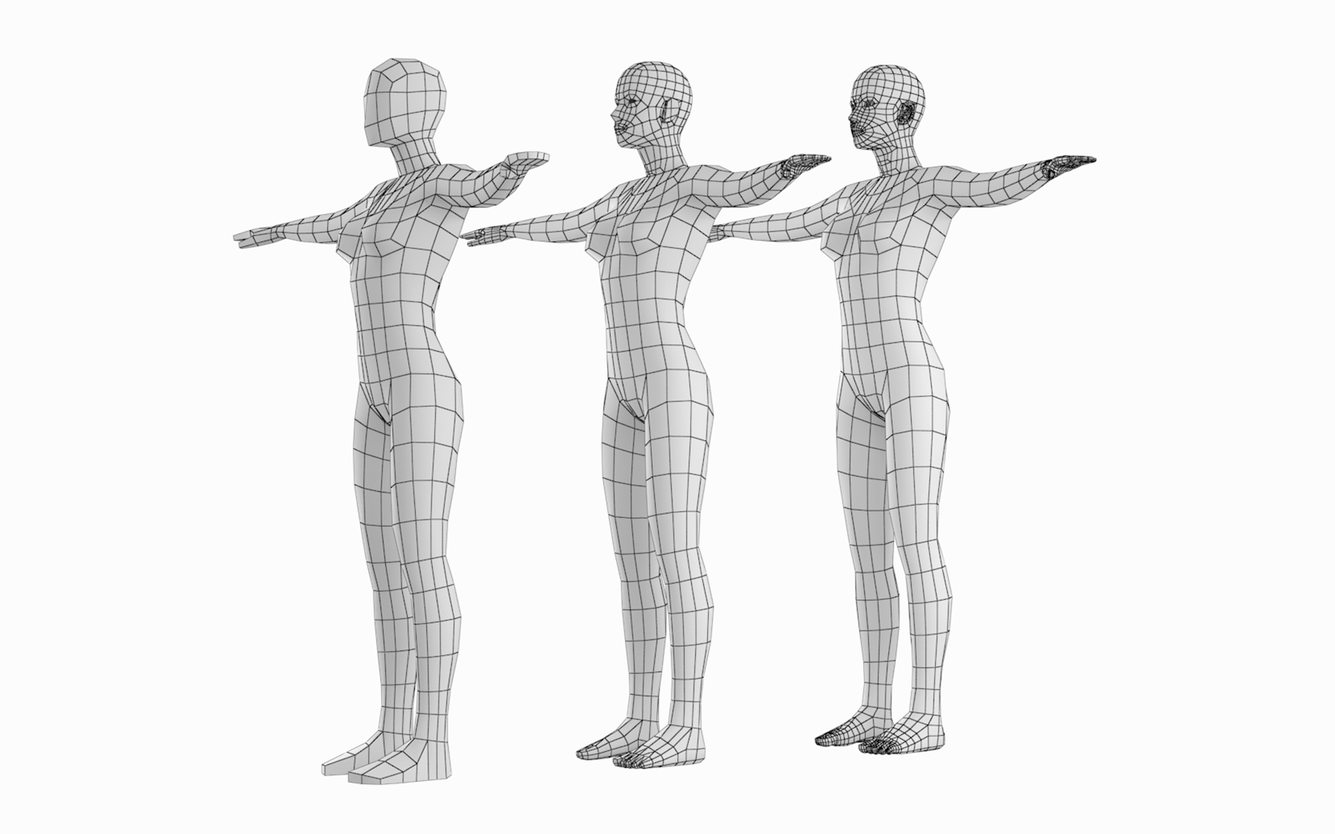Natural Female in T-Pose Base Mesh by valeriik | 3DOcean