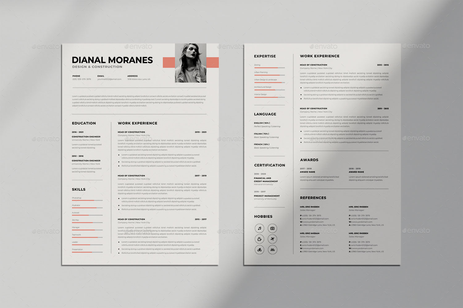Resume Word Template, Print Templates | GraphicRiver