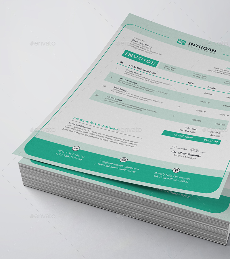 Modern Invoice, Print Templates | GraphicRiver