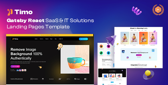 Timo - Gatsby React SaaS Software & Startup Template by EnvyTheme | ThemeForest