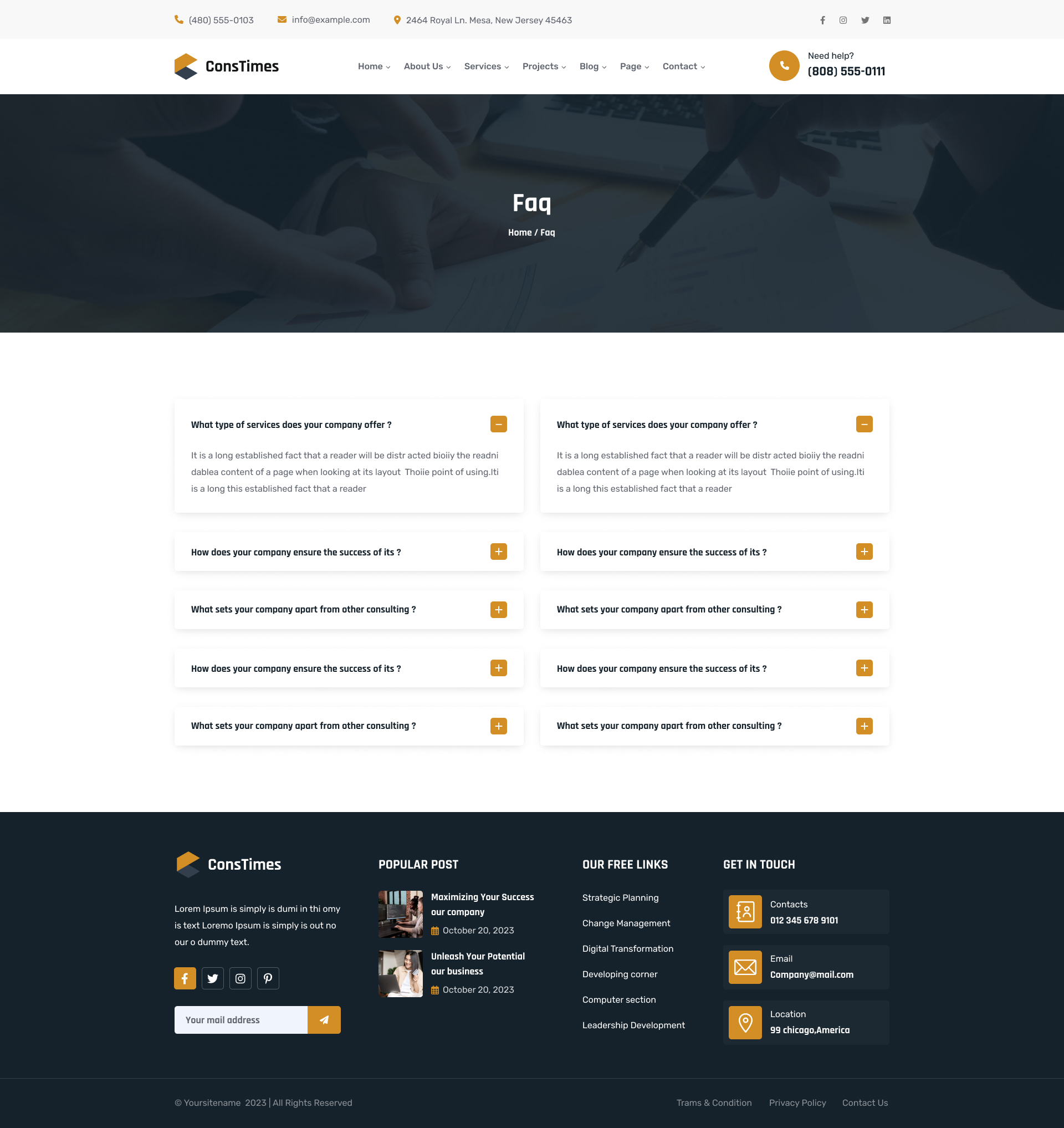 ConsTimes - Consulting Business Figma Template by techsometimes ...